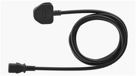 Pc Power Cord English 3d Model 19 3ds Blend C4d Fbx Max Ma Lxo Obj Free3d