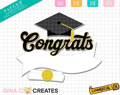 Congrats Graduation Cake Topper Svg Cricut Layered Topper