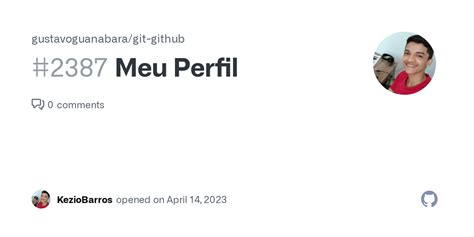 meu perfil · issue 2387 · gustavoguanabara git github · github