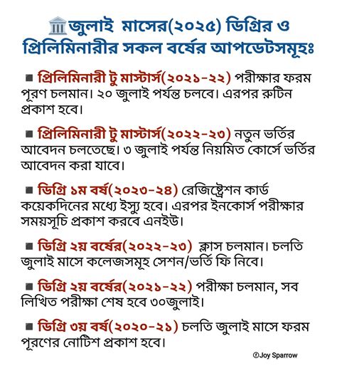 🔥জুলাই National University জাতীয় বিশ্ববিদ্যালয় নোটিশ Facebook