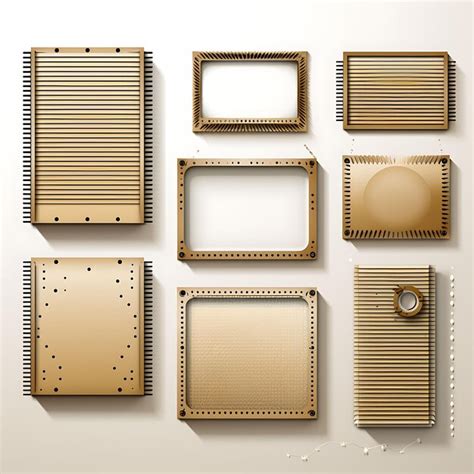 Premium Ai Image Frame Of Corrugated Paper With Corrugated Cardboard Texture Industria 2d Flat