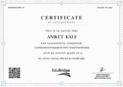 Sudesh Agrawal On Linkedin Learnersfirstalwaysfirst Aws Cloud Thankyouedubridge Awscertified