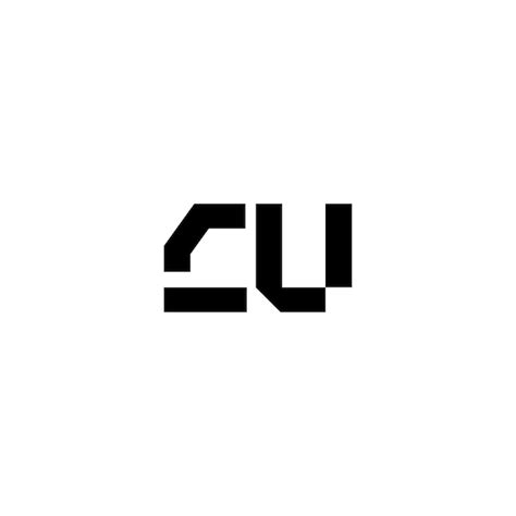 Premium Vector Cu Monogram Logo Design Letter Text Name Symbol Monochrome Logotype Alphabet