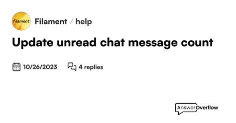 update unread chat message count filament
