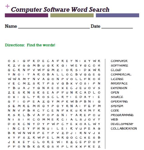 Computer Software Word Search Amped Up Learning Computer Science