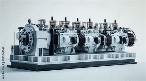 A Clear Detailed Image Of An Industrial Integrated Generator On A