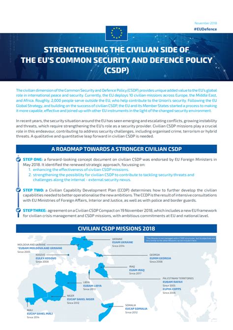 Strengthening The Civilian Side Of The Eu Common Security And Defence Policy Csdp