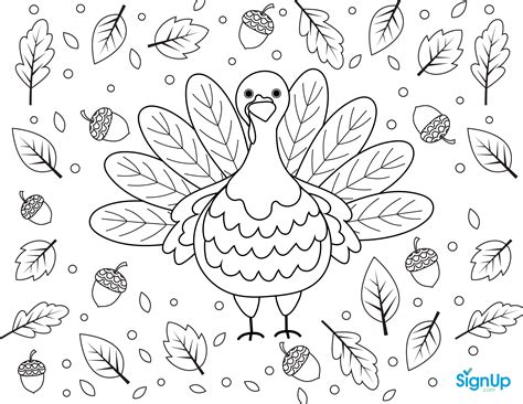 Thanks Giving Coloring Pages Placemat
