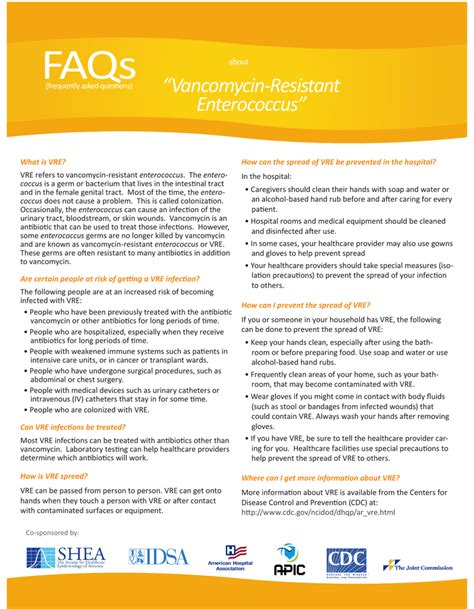 Faqs “vancomycin Resistant Enterococcus” About