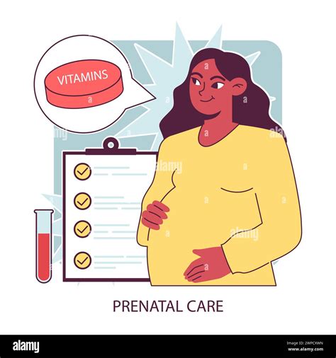 Prenatal Care Expectant Mother Taking Vitamins And Supplements