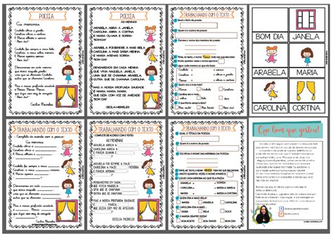 Atividades Poema As Meninas Cecília Meireles