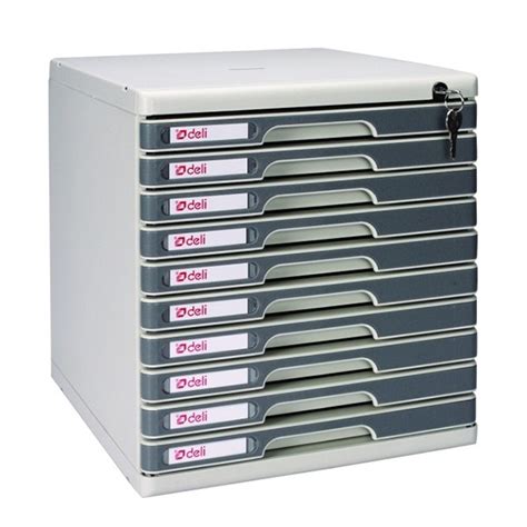 Drawer File Cabinet With Lock Deli 977 10 Agofficestationery Ae