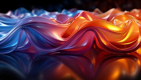 Ai Generated Abstract Wave Pattern In Vibrant Colors Flowing And Glowing Generated By Ai