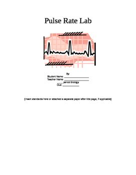 Pulse Rate Lab By Tara Simmons TPT