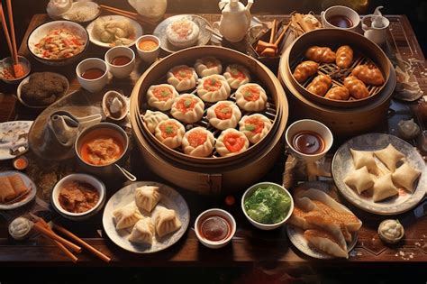 Premium Ai Image Dim Sum Delight A Visual Feast