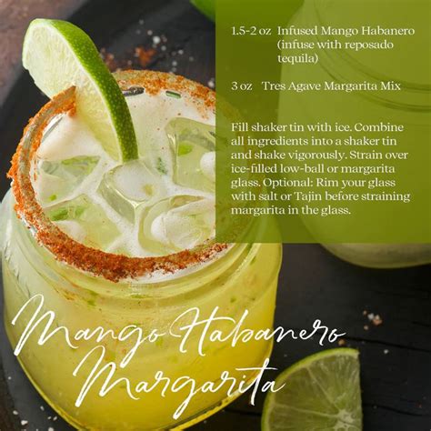Cocktail Infusions Mango Habanero Spicy Margarita Cocktails Mango