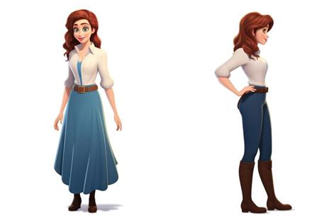 Premium Photo 3d Cartoon Female Character Model Avatar Reference