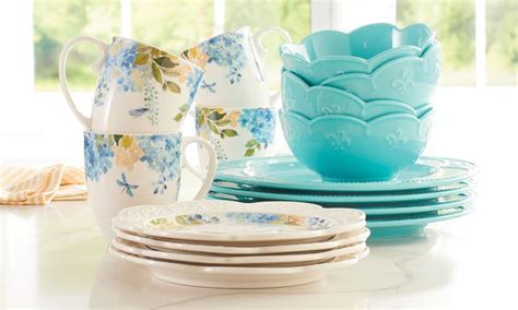Marbella Aqua And Blossom Dinnerware Set Princess House