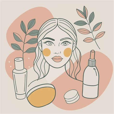 Um Desenho De Uma Mulher Com Um Rosto De Mulher E Uma Garrafa De óleo