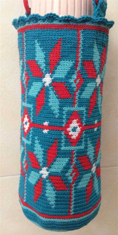 The Moody Homemaker Tapestry Crochet Water Bottle Carrier
