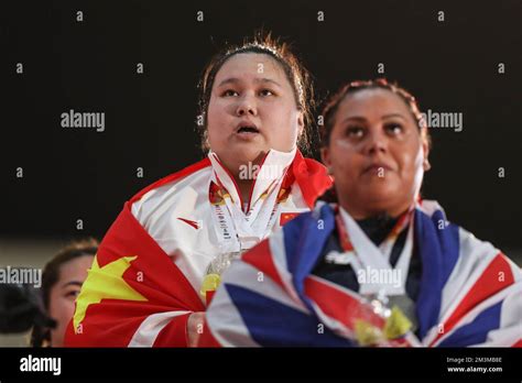 Bogota Colombia 15th Dec 2022 Li Wenwen L Of China Reacts During