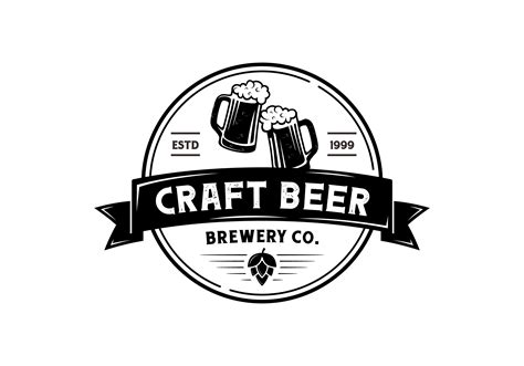 Vintage Beer Logo Badge Label Design Graphic By District4 Std