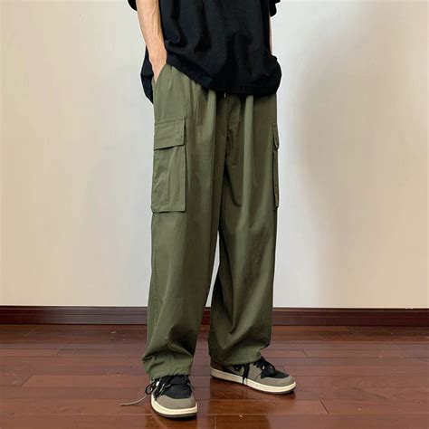 Streetwear Big Pockets Casual Cargo Pants Mens Vintage Hip Hop Pants