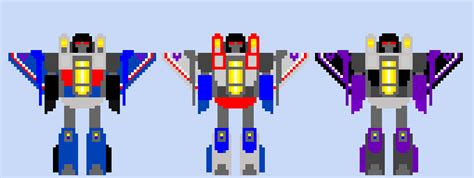 Tansformers G1 Thundercracker Starscream Skywarp Pixel Art