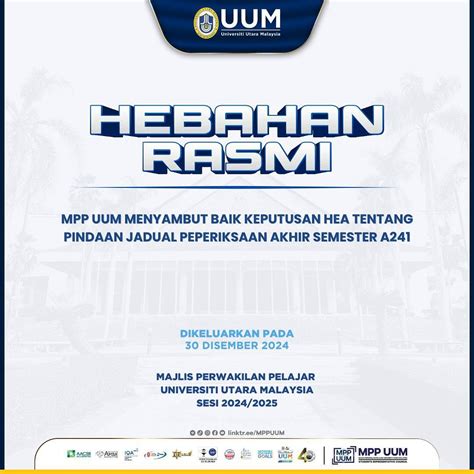 Laman Rasmi Mpp Uum [notis Peringatan Pelunasan Yuran Pelajar Bagi Semester A241