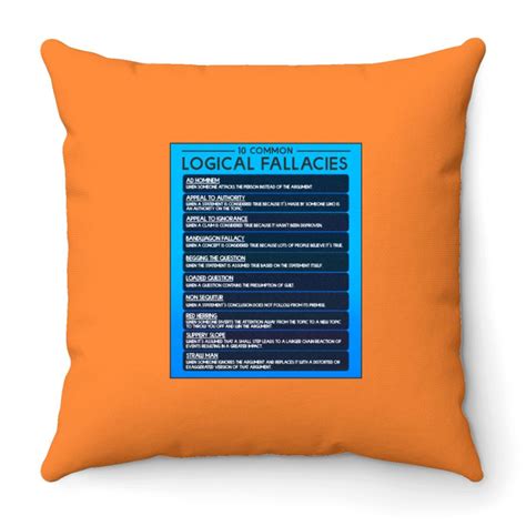 Common Logical Fallacies Chart Throw Pillows Sold By Vol Damian Sku 96855229 Printerval