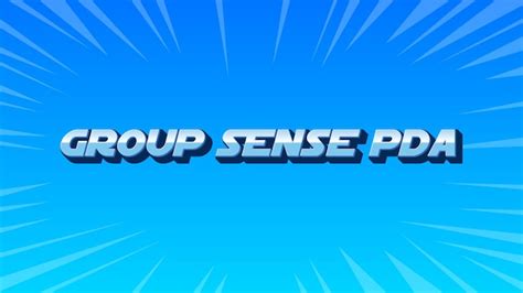 Premium Photo Group Sense Pda 3d Blue Text