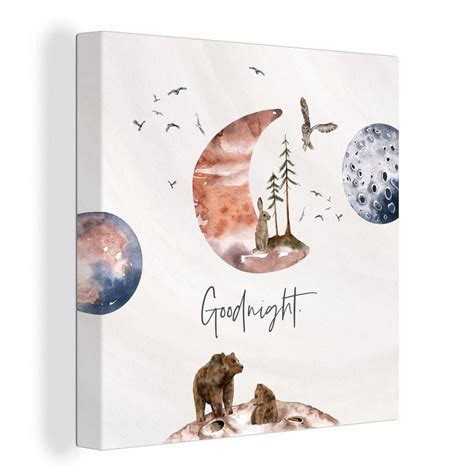 Onemillioncanvasses® Leinwandbild Zitate Gute Nacht Sprichwörter