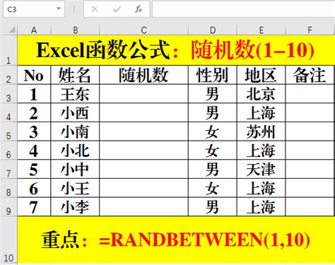 Excel中如何生成随机数 天天办公网