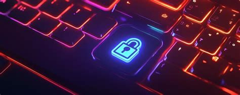 Glowing Padlock Icon On Keyboard For Cybersecurity Concept Premium Ai Generated Image