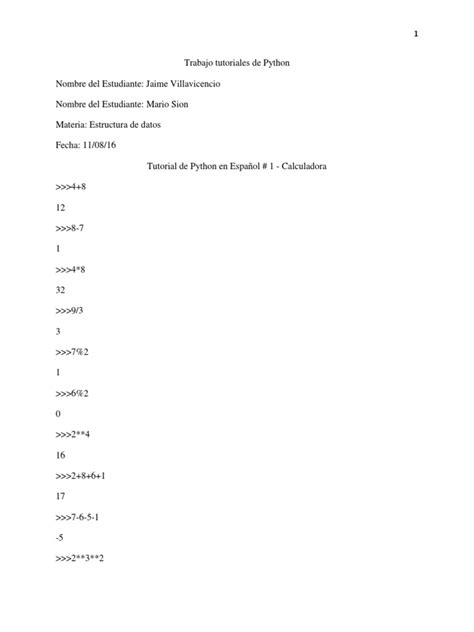 tutorial de python en español pdf programación de computadoras