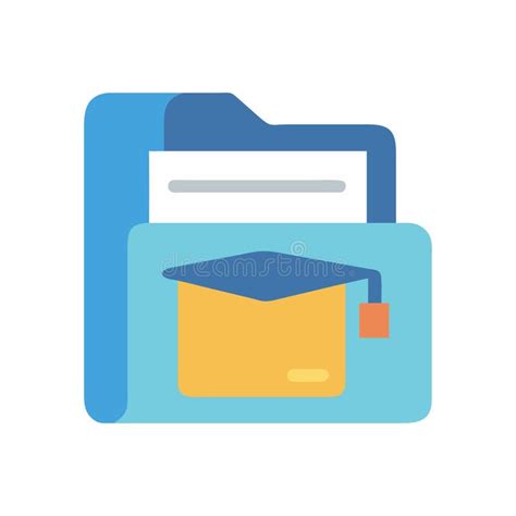 Educational Class Folder Icon Stock Vector Illustration Of Learning