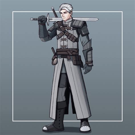 [oc] Witcher Inspired Fighter Blaidd R Characterdrawing