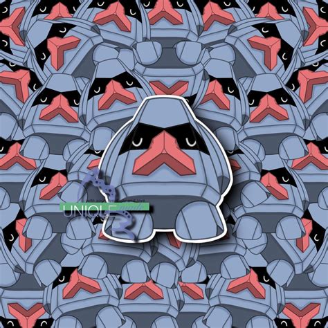 Rock Type Chibi Style Nosepass Pokemon Glossy Die Cut Sticker Cute Etsy