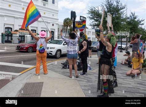 Gay Youth Rights Rally In Front Of City Hall At Orlando Florida