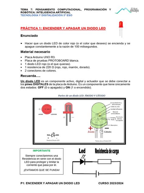P1encender Y Apagar Un Diodo Led Pdf