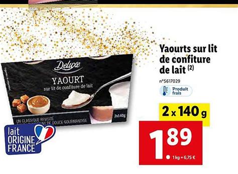 Promo Yaourts Sur Lit De Confiture De Lait Chez Lidl Icatalogue Fr