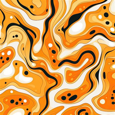 Premium Photo Abstract Data Flow Contemporary Orange Seamless Pattern