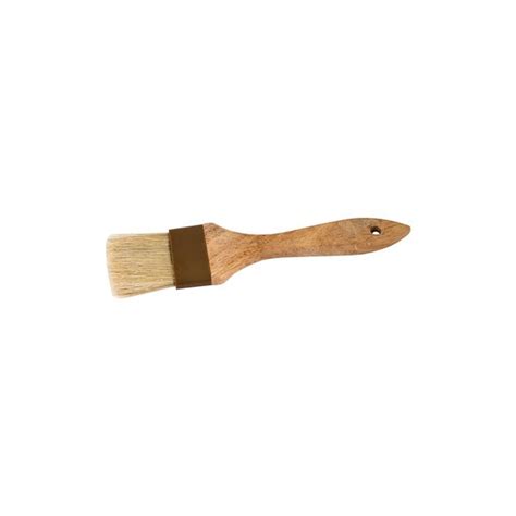 50mm Pastry Brush Natural Bristles Plastic Band Wood Handle Unicut