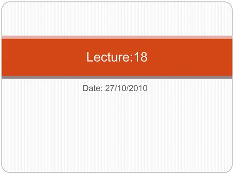 Information And Theory Coding Lecture 18 PPT