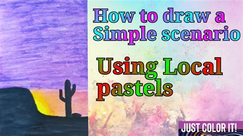 How To Draw A Simple Scenario🏜️ Art For Beginners 🖍️ Using Local