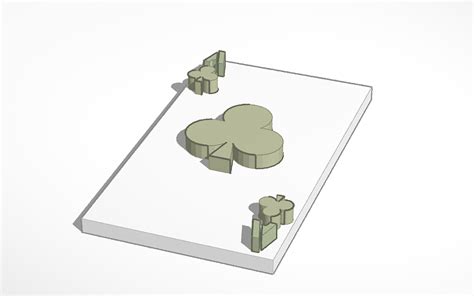 3d Design Ace Of Clubs Tinkercad
