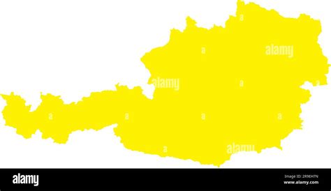 Yellow Cmyk Color Map Of Austria Stock Vector Image And Art Alamy