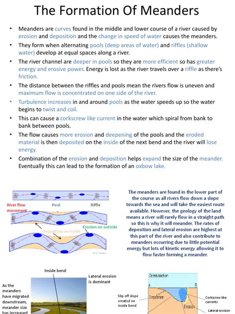 Understanding Meander Formation Pdf River Erosion