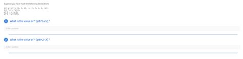Solved Suppose You Have Made The Following Declarations Int Chegg