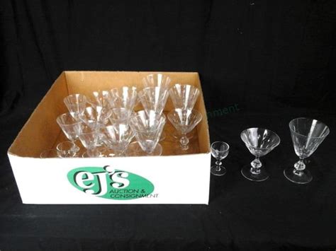 Lot Crystal Stemware Glasses Goblets